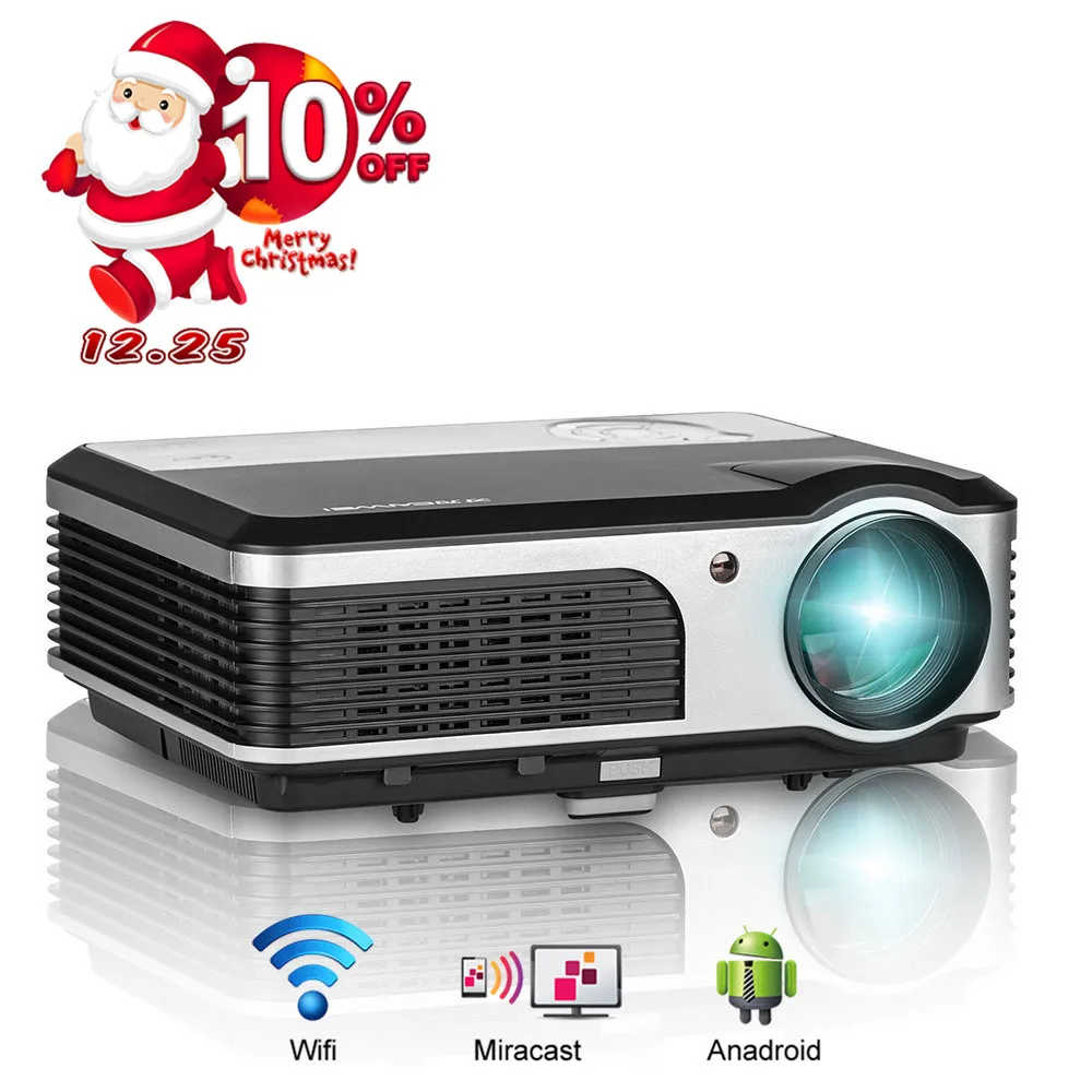CAIWEI 3800 Lumens Home Theater Projector 1080P Full HD HDMI Movie ...
