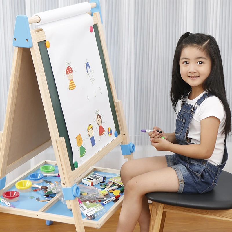 Children sided magnetic drawing rack suit small blackboard lifting ...