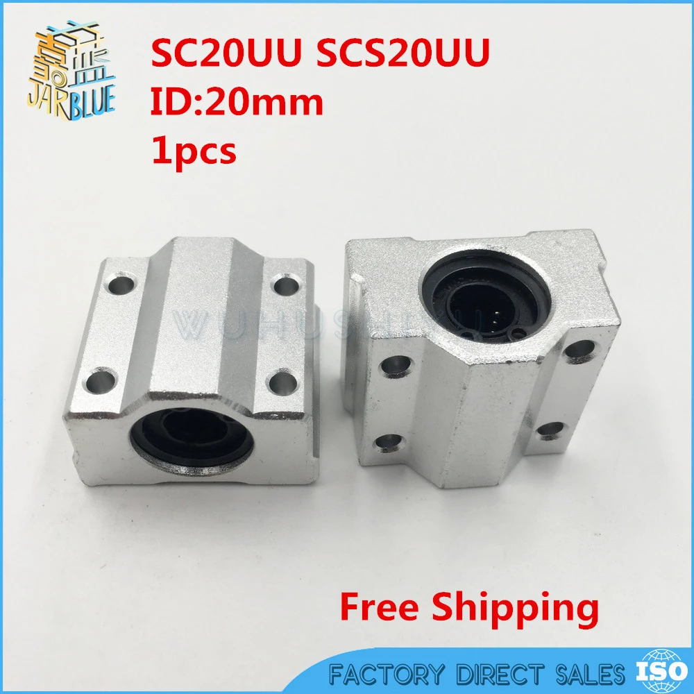 Fast shipping SC20UU SCS20UU 20mm linear ball bearing slide unit 20mm ...