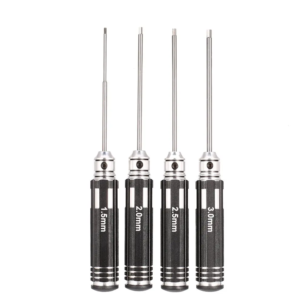 4pcs Hex Screwdriver Set 1.5 2.0 2.5 3.0mm White Steel Tools Kit For RC ...