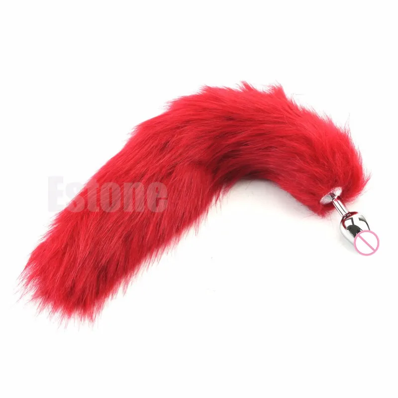 Faux Fox Tailredanal Plug Stainless Steel Metal Anal Butt Plug Anal Plug Tail Anal Sex Toys