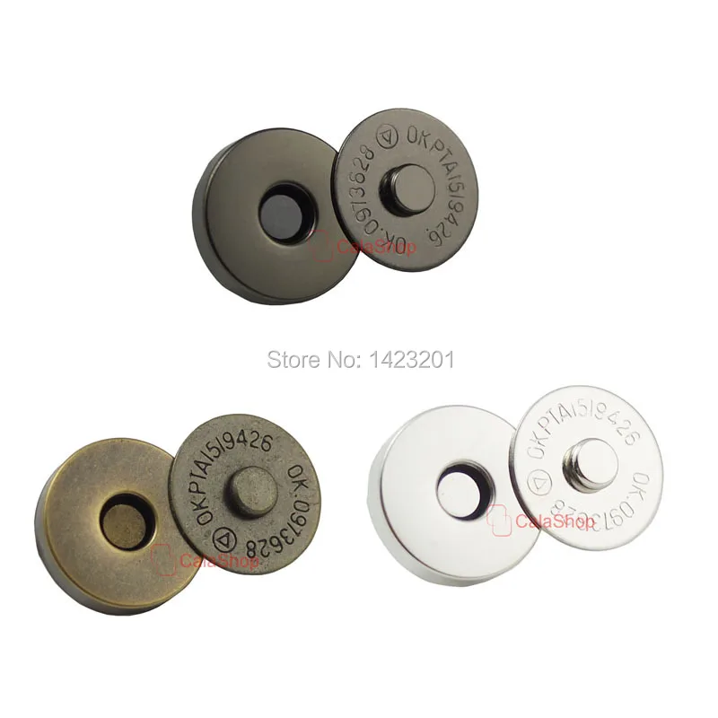 50 Sets 3/4" 18mm Magnetic snaps purse closures Round for Bag Book ...