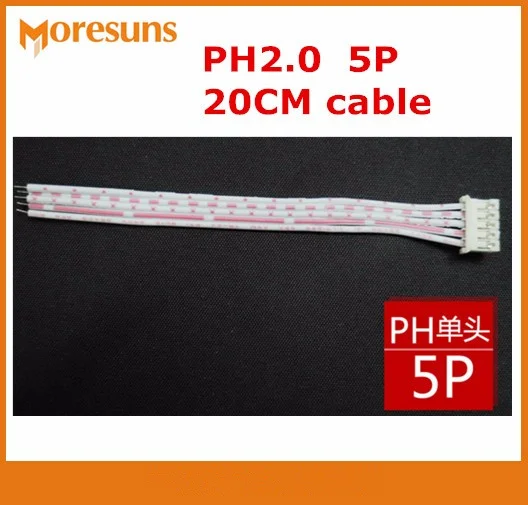 Fast-Free-Ship-100pcs-lot-5P-PH-red-and-white-flat-cable-single-end-PH2 ...