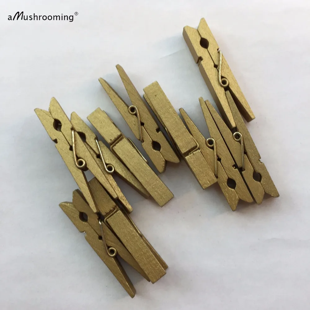 (700pcs/lot) Gold Wooden Peg 48mm|pegs|pegs wooden - AliExpress