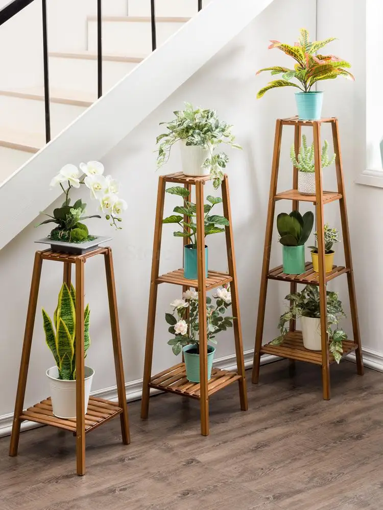 Floor-standing storage decorative flower shelf multi-level indoor ...