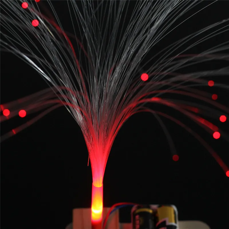Electronic DIY Kit Multicolors Changing LED Optic Fiber Light Lamp ...