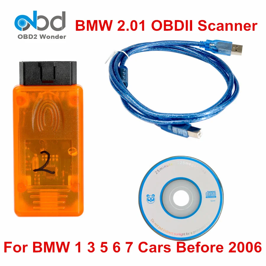 Newly For BMW 2.01 OBD2 Diagnostic Tool OBD II Auto Scanner Interface ...