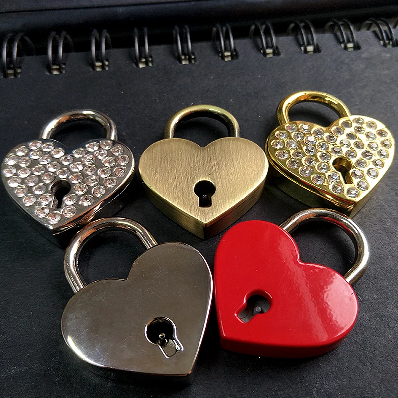 Love diamond padlock, Five locks, mixed colors.diary trunk padlock ...