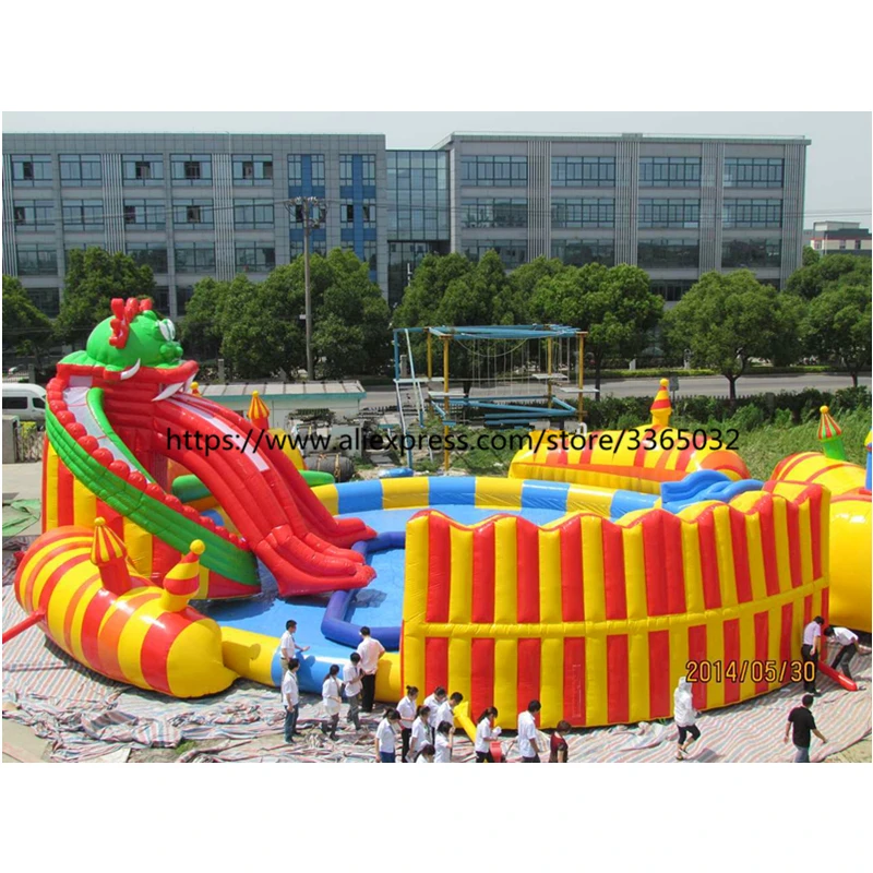 Equipo de parque de agua flotante inflable, juegos acuáticos inflables ...