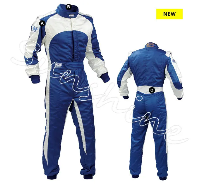 Blue White OMP New car Racing Suit / Go Kart racing costume / Drifting ...