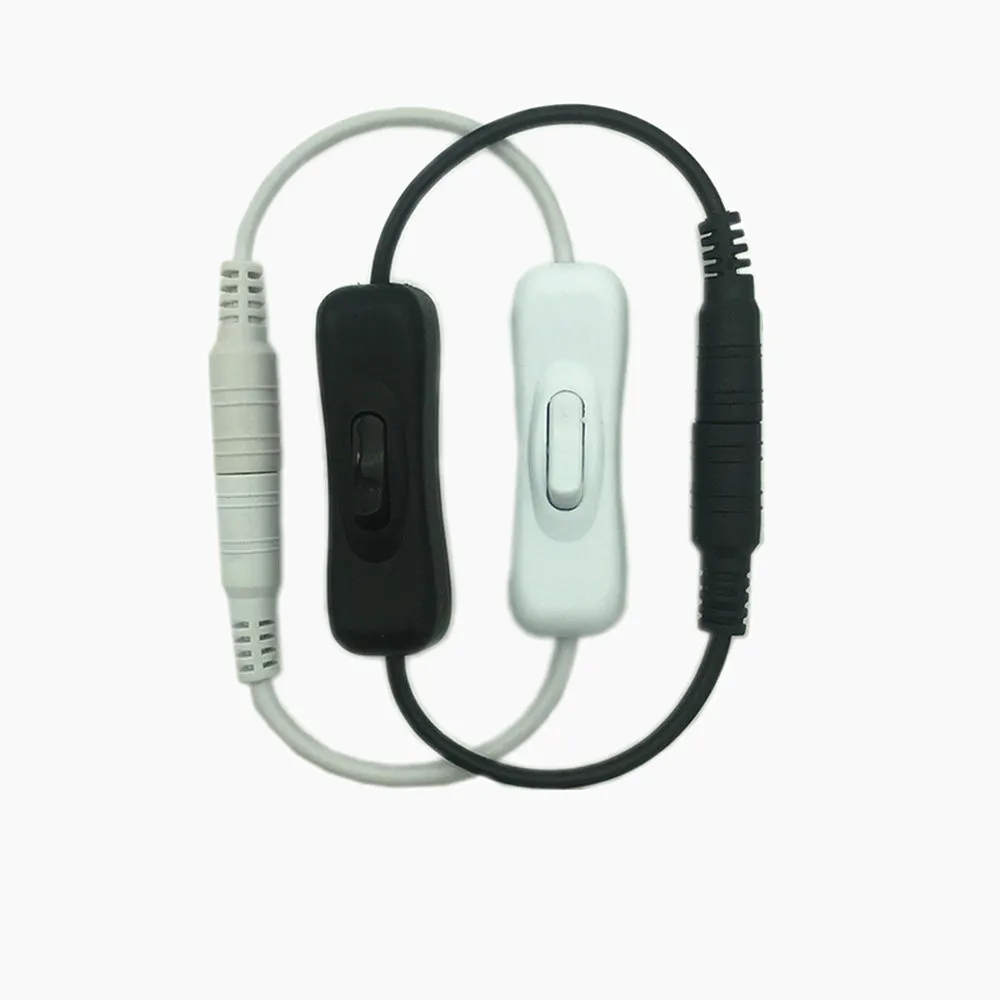 2pcs DC12V Black / white direct insertion switch manual DC power switch ...