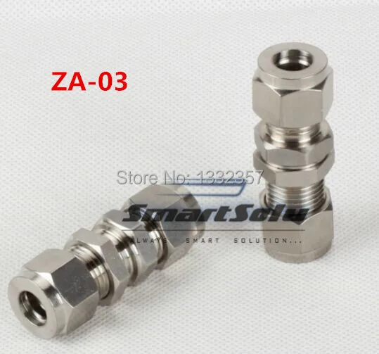 Free shipping for 3MM 3MM tube stainless steel bulkhead compression ...