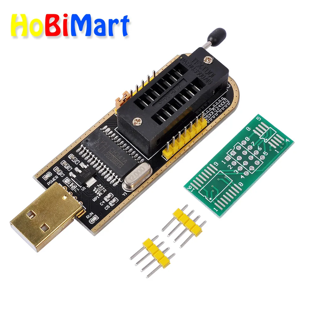 1 pces ch341a ch341 24 25 séries eeprom flash bios programador usb com ...