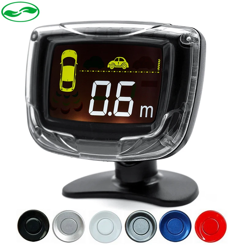 4 Sensors 22mm Buzzer Car LCD Parking Sensor Monitor Kit Display Auto ...