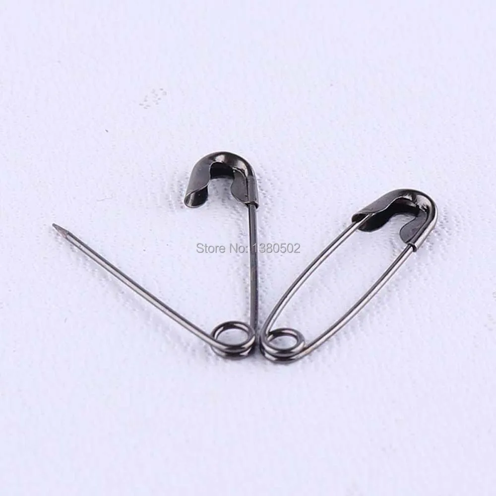 100pcs black color 19/22/28mm practical Safety Pins charming pins ...