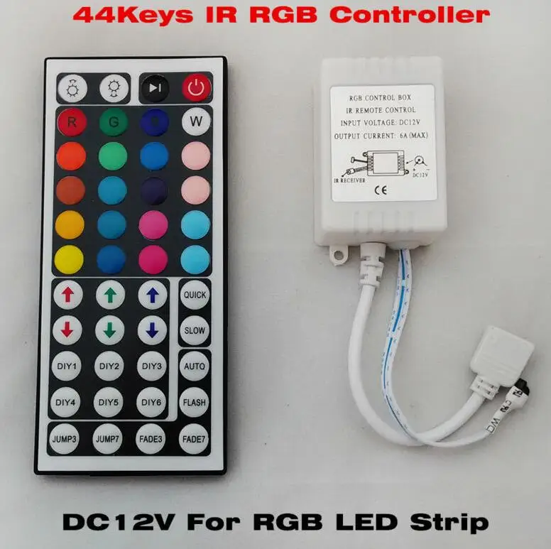44 Keys LED IR RGB Controler For RGB SMD 3528 5050 Strip LED Lights ...