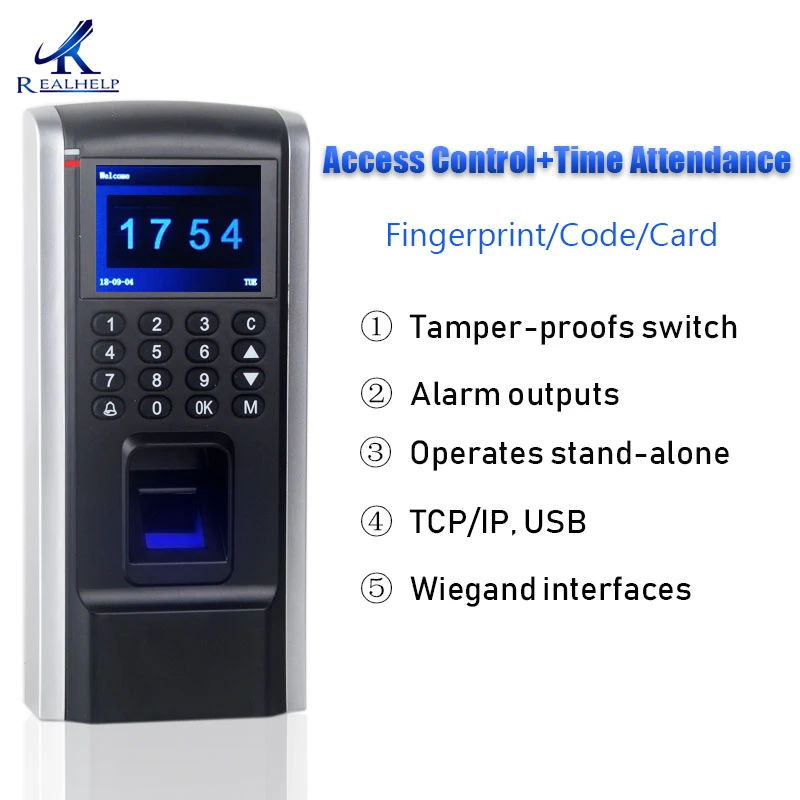 Cheaper Fingerprint Access Control Device TCP IP Employee Time ...