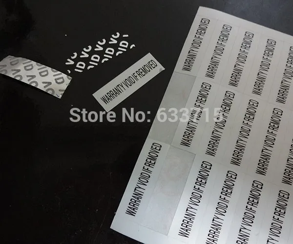 10*30mm matte silver VOID sticker security warranty seal label leaving ...