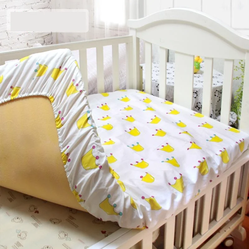 Cotton-Matress-Cover-For-Baby-Crib-Printed-Fitted-Sheet-With-Elastic ...