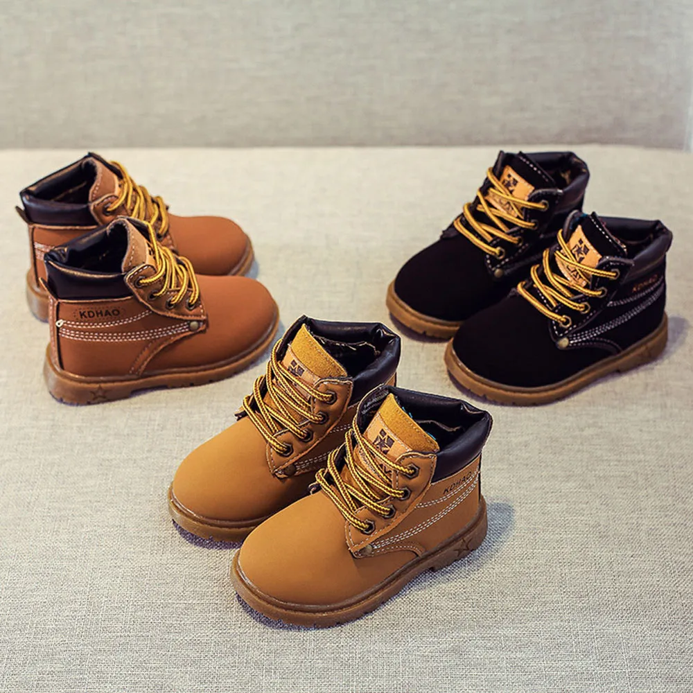 Kids Baby toddler boots girls Boys Autumn Winter Fashion Martin Boots ...