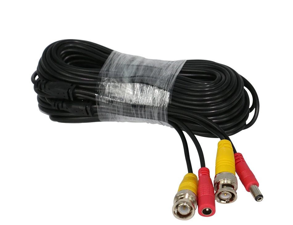BNC Video Power Siamese Cable 59ft 18m for Analog AHD CVI CCTV ...