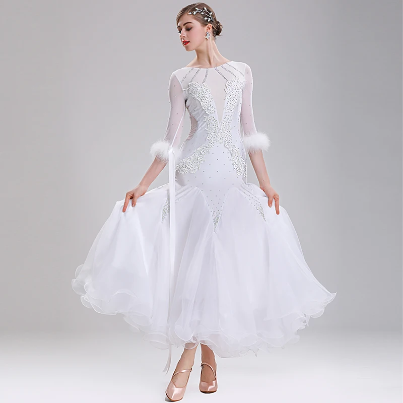Vestidos-de-dan-a-para-mulheres-trajes-de-dan-a-valsa-vestido-strass-de ...