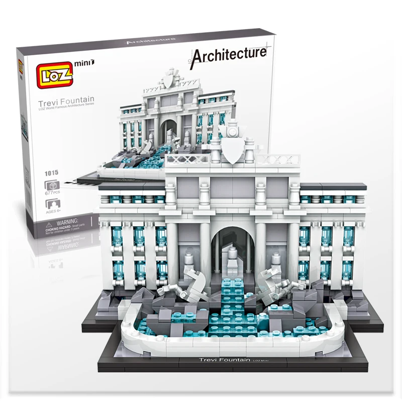 LOZ Trevi Fountain Castle The World Famous Architecture Model Mini ...
