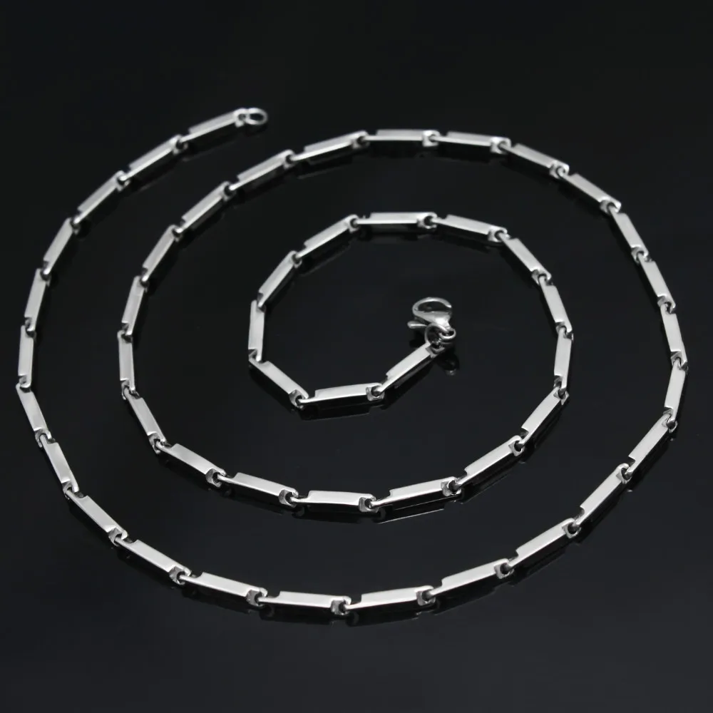 19.6"(50cm)*2.5mm 16g 2014 new hot sale stick silver chain stainless ...