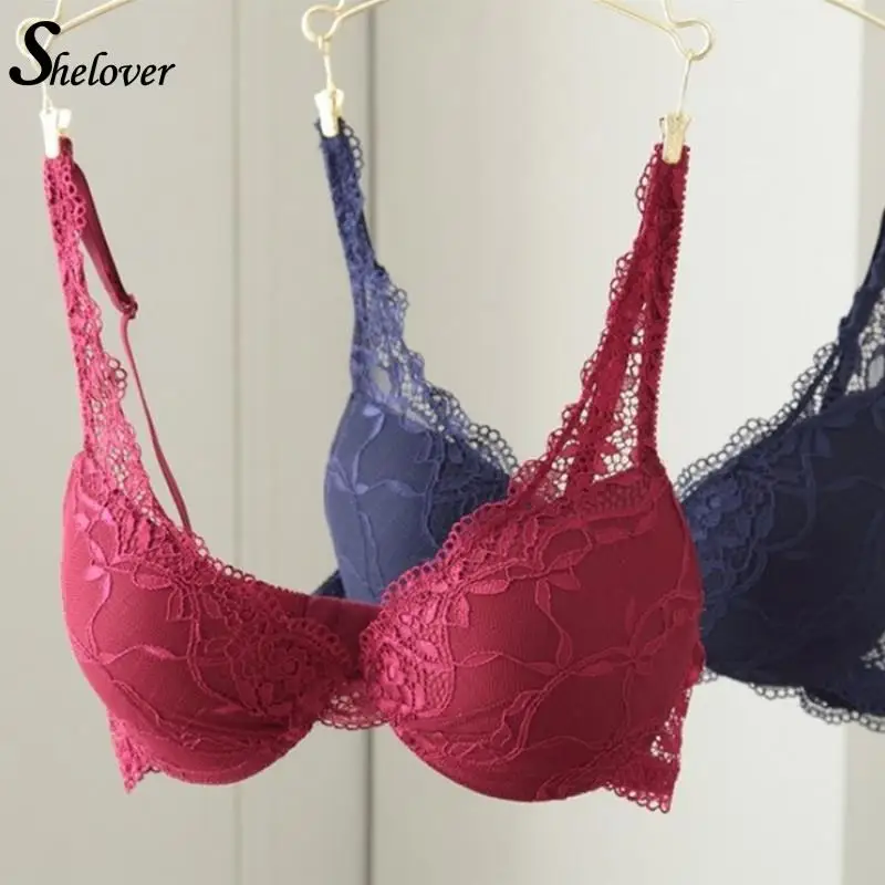 Shelover French Brand Female Underwear Set Deep V Embroidery Push Up ...