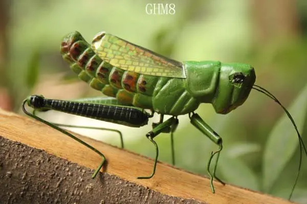 Vivid Clay Insect Craft Green Locust Grasshopper Refrigerator Magnets ...