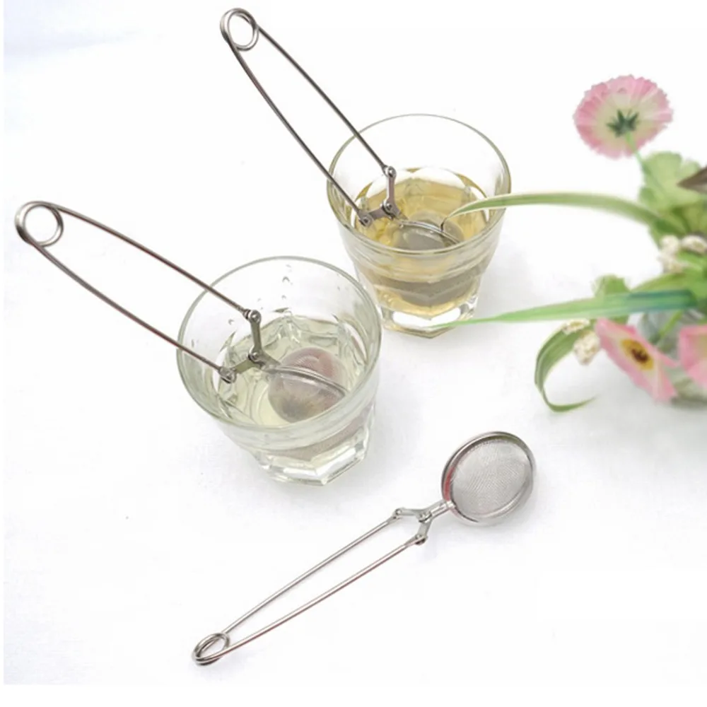 Creative Handle Clip Tea Leakage Stainless Steel Mesh Tea Ball ...