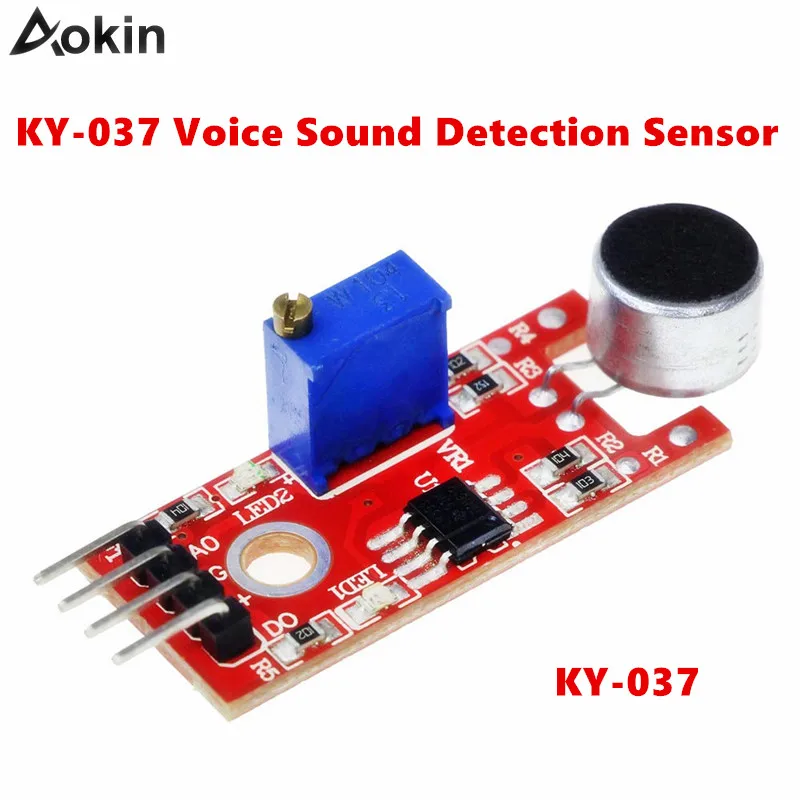 4pin Voice Sound Detection Sensor Module KY 037 Microphone Transmitter ...
