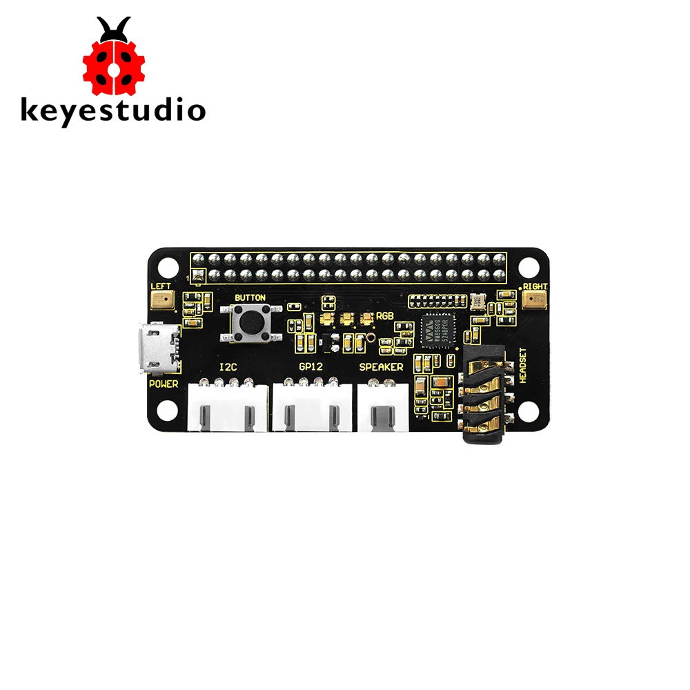 Keyestudio-5V-ReSpeaker-2-Mic-Pi-HAT-V1-0-Expansion-Board-For-Raspberry ...