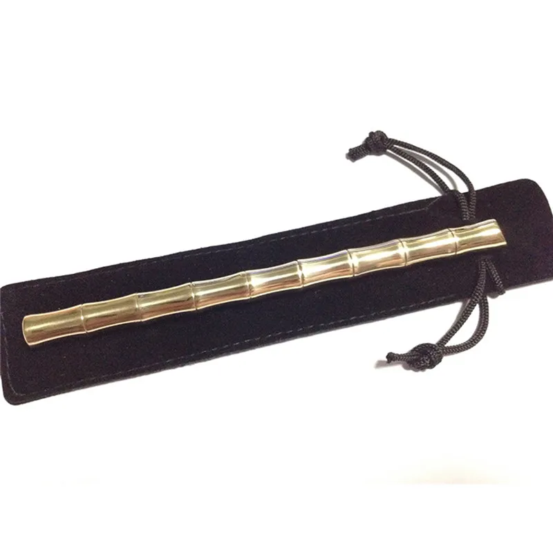 EDC Brass Grind Arenaceous Version of Bamboo Brass Pen Handmade Pure ...