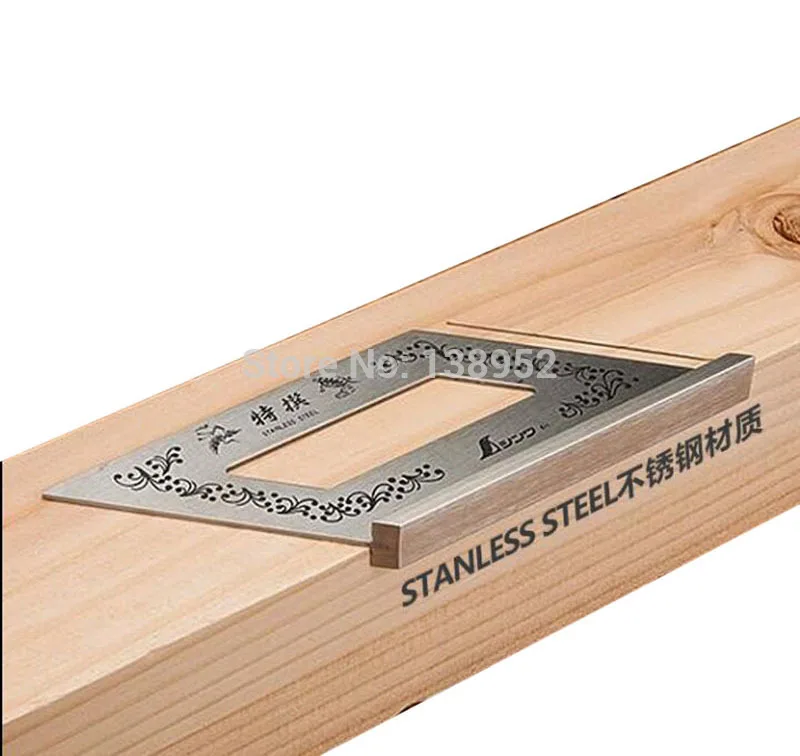 Stainless steel 45 degrees gauge Angle Protractor ruler woodworking ...