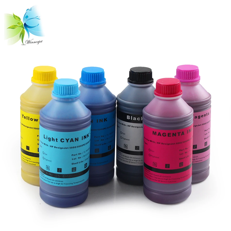 WINNERJET 리필 안료 잉크, HP Designjet 5000 5500 5000pc 5000ps 5500pc 프린터 용 ...