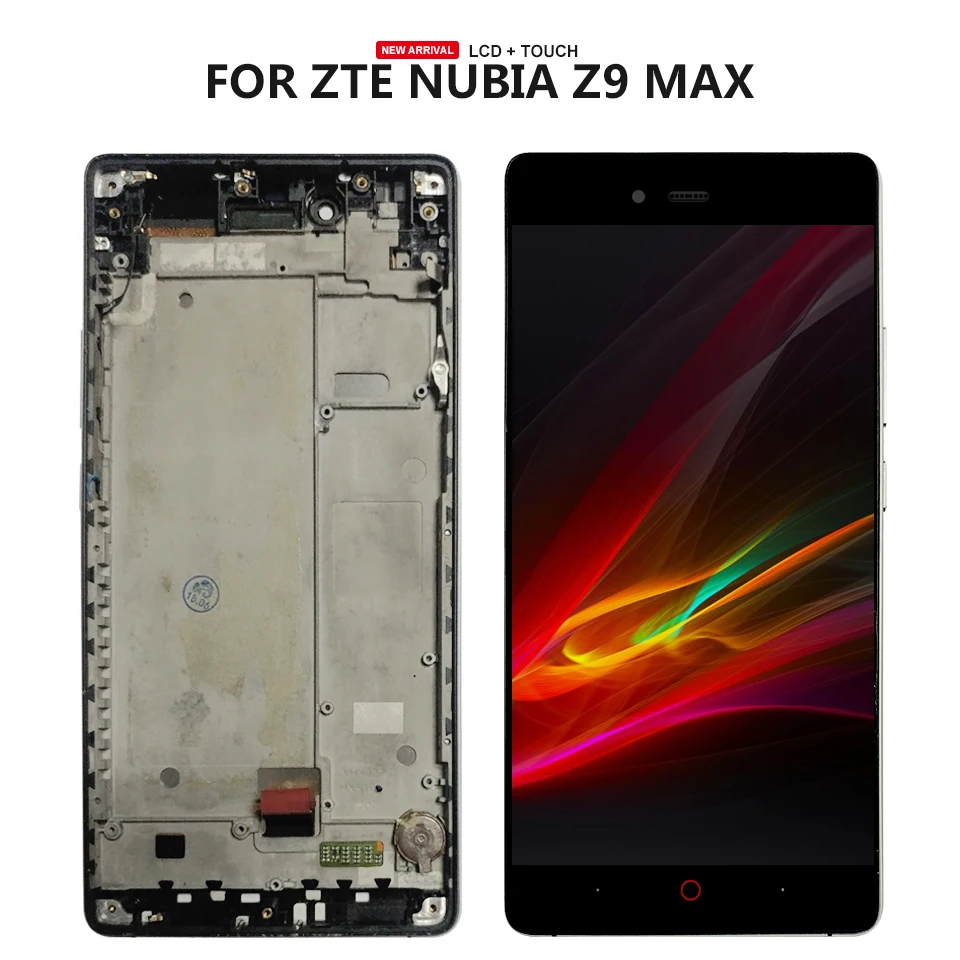 For 5.5" ZTE Nubia Z9 Max NX510J NX512J LCD Display Digitizer Touch Panel Screen Assembly with ...