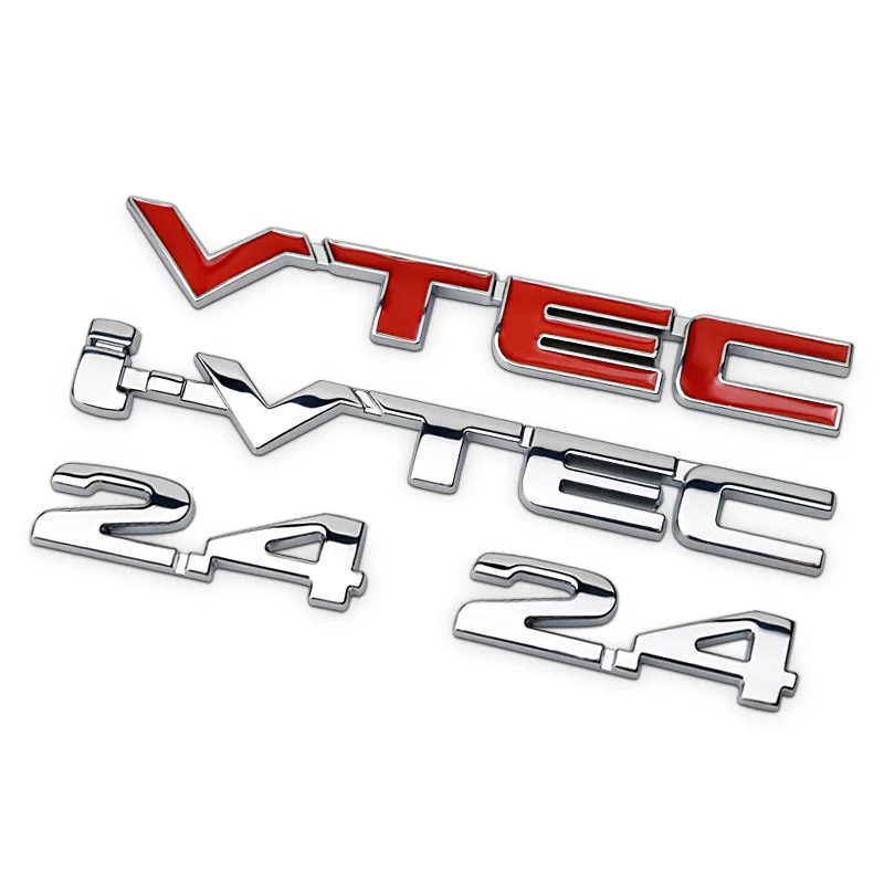 2.4 I-vtec Letras De Cromo Vermelho Números Metal Remontagem Estilo Do ...