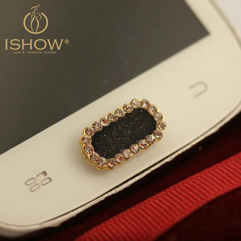 Nice and Elegant Shiny Rhinestones Bling Home Button Sticker for ...