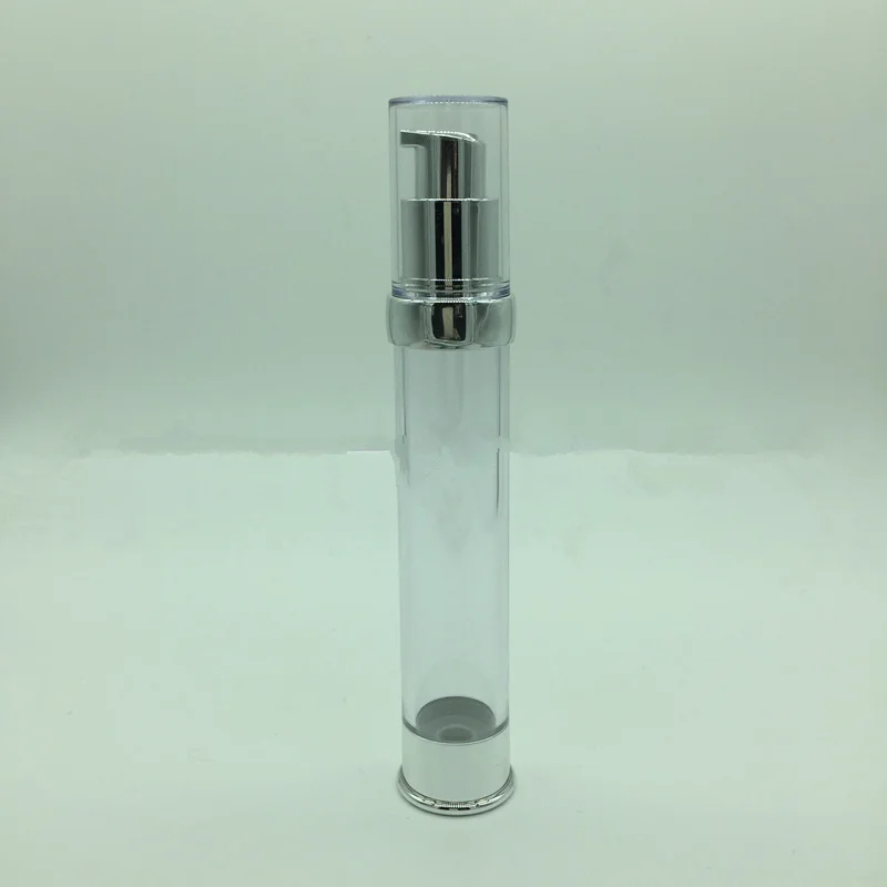 15ml 20ml 30ml 클리어 에어리스 로션 펌프 병 진공 화장품 에어리스 용기 F210 에어리스 용기 투명 에어리스