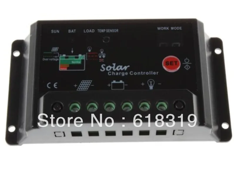 10 pcs = a lot 20A amp 12V/24V Solar Panel Battery Solar Charge ...