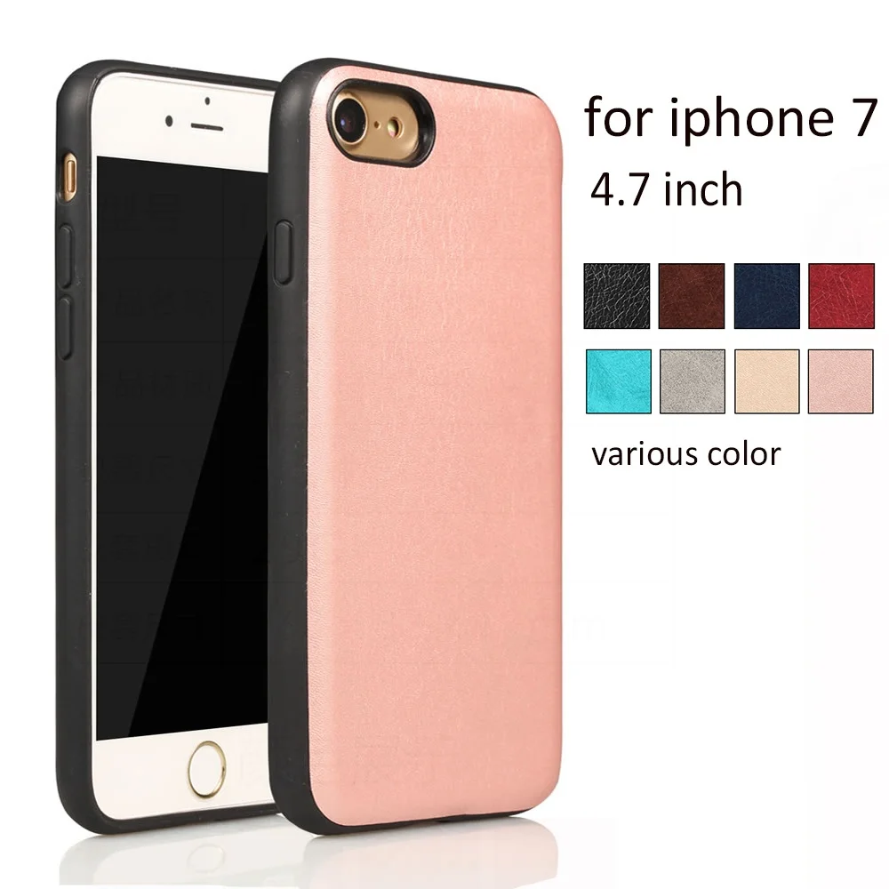 Phone case for iPhone 7 Soft TPU with Leather Skin Protective Cell ...
