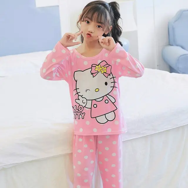 Cute Style Children Pajama Sets Cotton Kids Pijamas Set Home Sleepwear ...