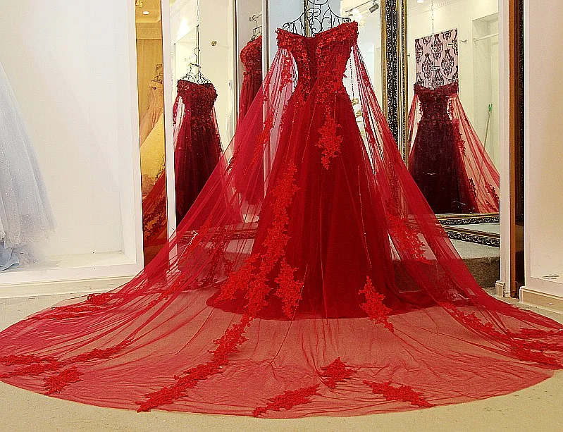 LS32474 elegant long vening dress with long cape tulle floor length off ...