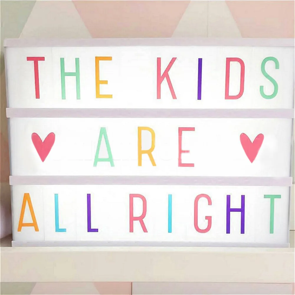 Colour Emoji Letters Symbols Stickers FOR A3 A4 A5 CINEMATIC Light Up ...