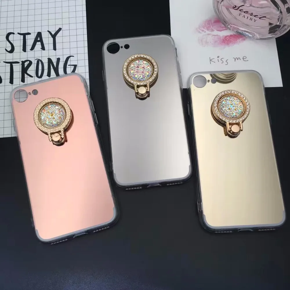 Bling Finger Ring Holder Grip Phone Cases for Samsung Galaxy S8 S7 S6 ...