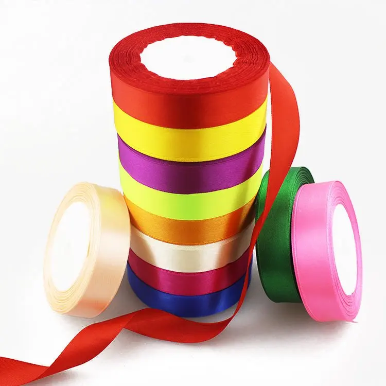 2cm-Single-Face-Satin-Ribbon-Black-White-Beige-Gift-Packing-Christmas ...
