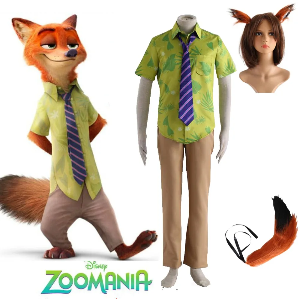 Zootopia (Zootropolis) 여우 닉 와일드 유니폼 애니메이션 코스프레 의상|anime cosplay ...