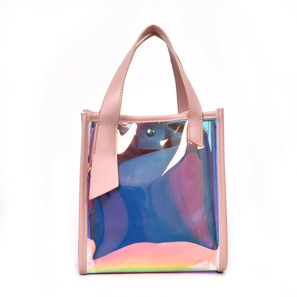 Summer Beach Handbag Laser Transparent 2Pcs/set Women Handbags Korean ...