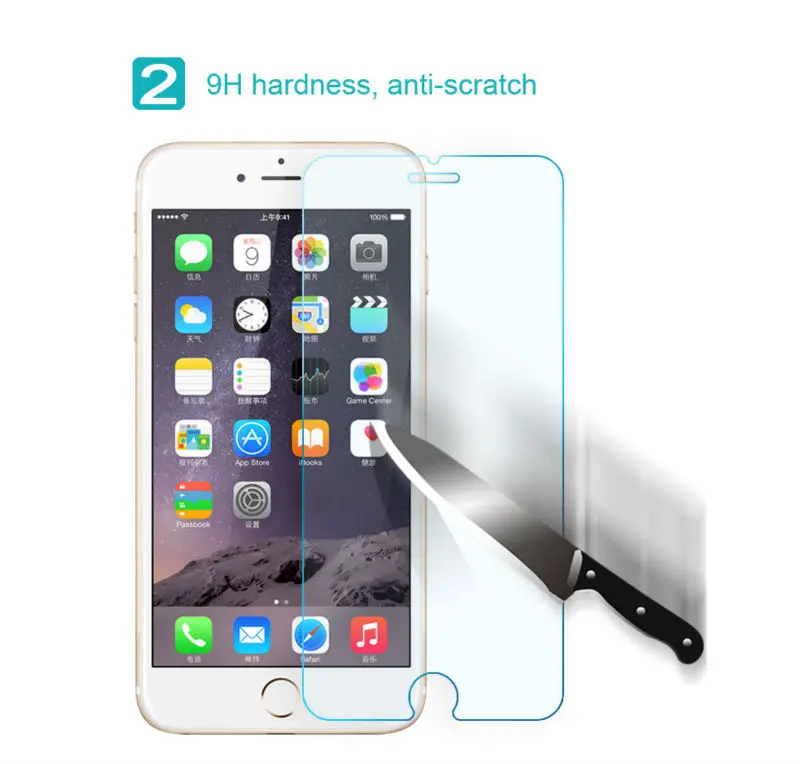 Pour 5 pcs pelicula de vidro iphone 6 protection d'écran en verre trempé 0.3mm slim ecran ...